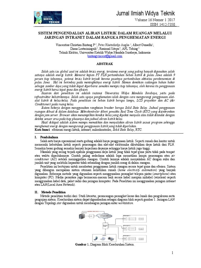 Jurnal Ilmiah Widya Teknik | PDF
