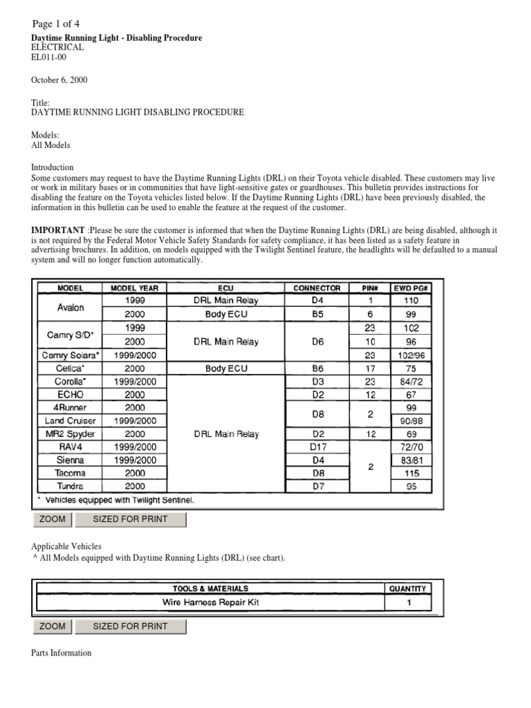 TSB DRL Remove PDF | PDF
