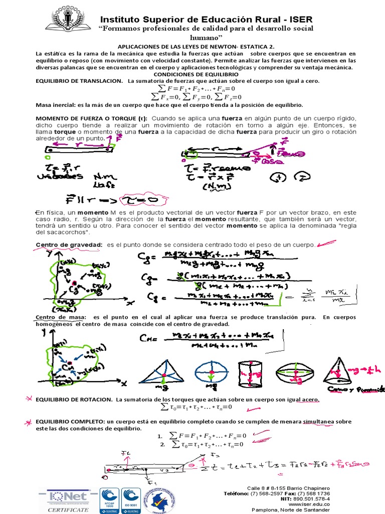 Leyes de Newton. Estatica 2 Redes | PDF | Esfuerzo de torsión | Fuerza Leyes de Newton. Estatica 2 Redes | PDF | Esfuerzo de torsión | Fuerza