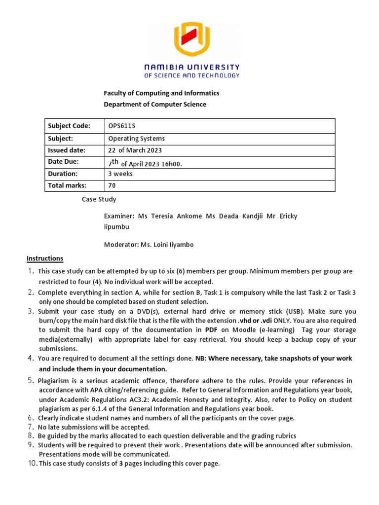 Operating System-Case Study - 2023 | PDF | Operating System | Virtual Machine