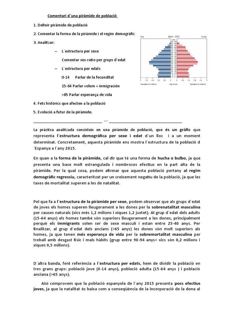 Model Comentari Piramide | PDF