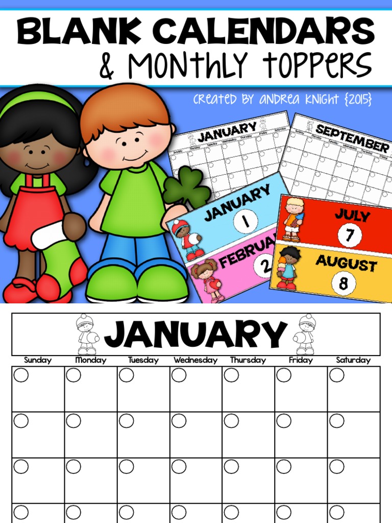 Monthly Toppers: Created by Andrea Knight (2015) | PDF