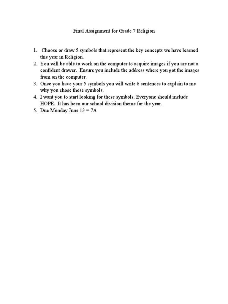 Rex Iloka - Final Assignment for Grade 7 Religion (1).docx | PDF