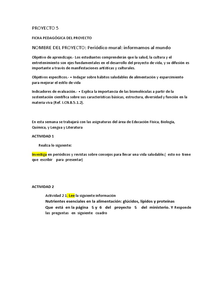 Proyecto 5 | PDF