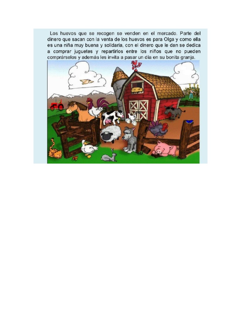 Cuento CONOZCAMOS LA GRANJA | PDF