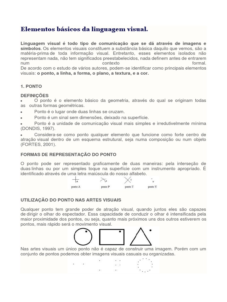 Elementos Básicos Da Linguagem Visual | PDF | Cor | Linha (Geometria)
