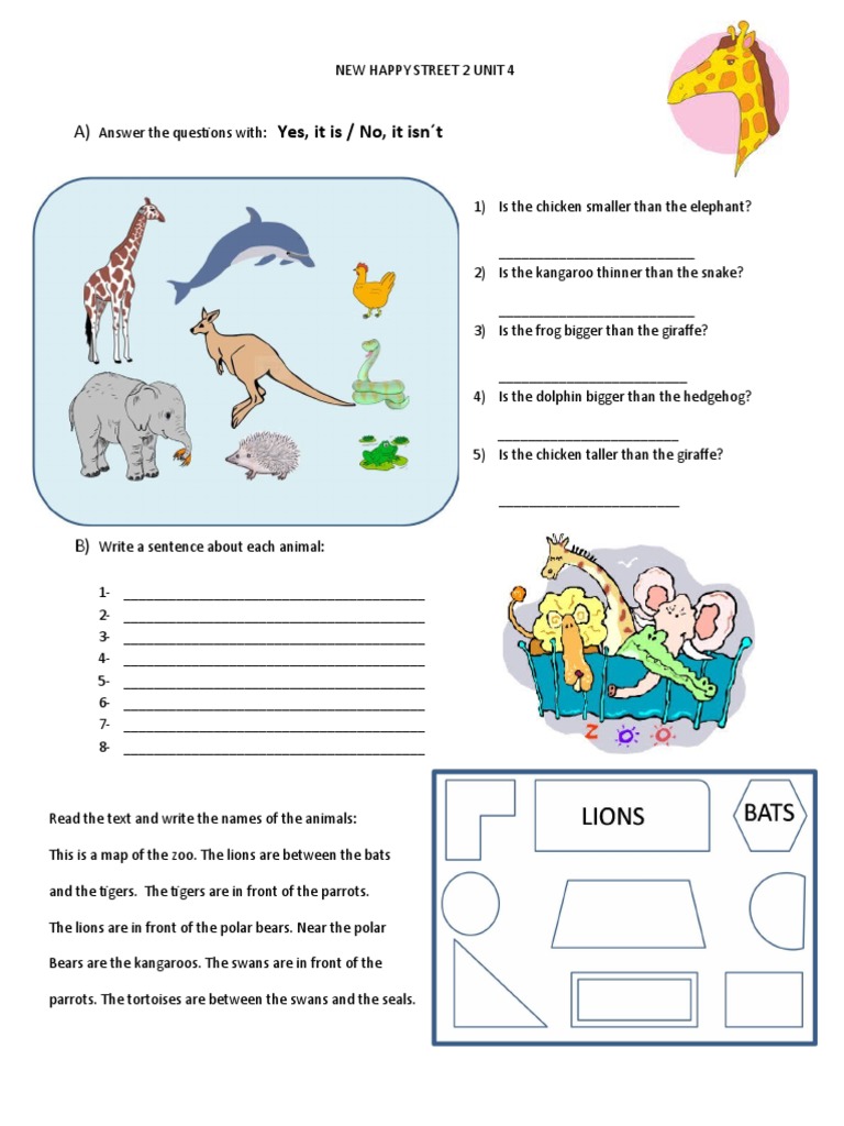 Animals - Comparatives - Unit 4 | PDF