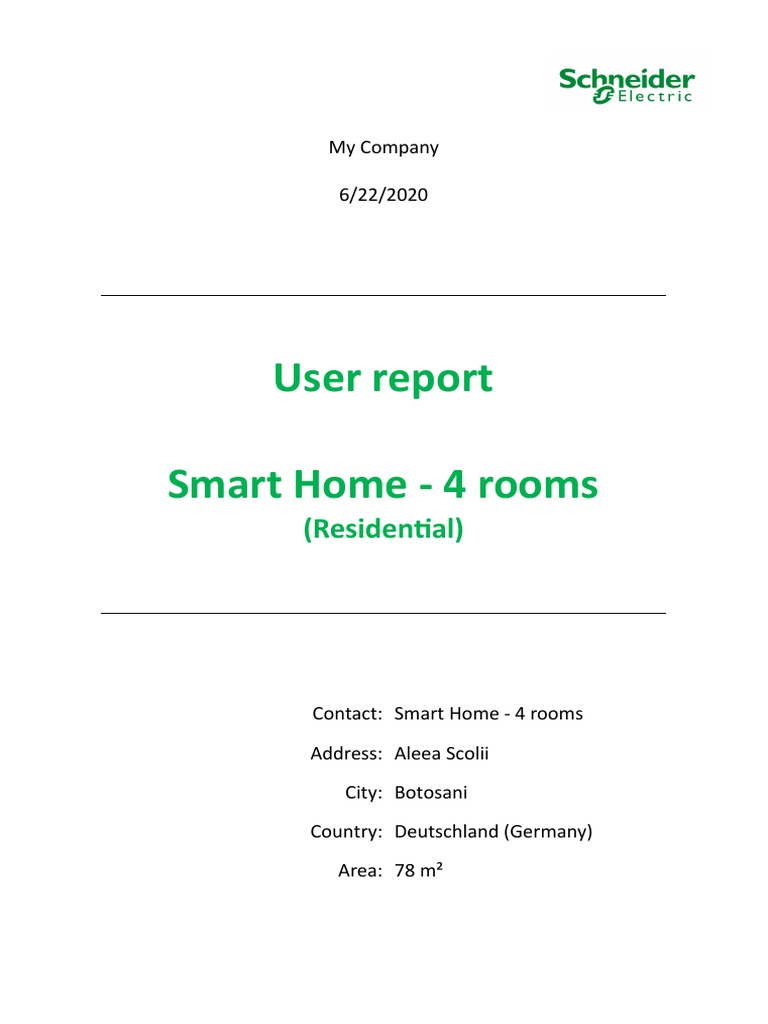 Smart Home - 4 Rooms - User Report | PDF | Electrical Engineering ...