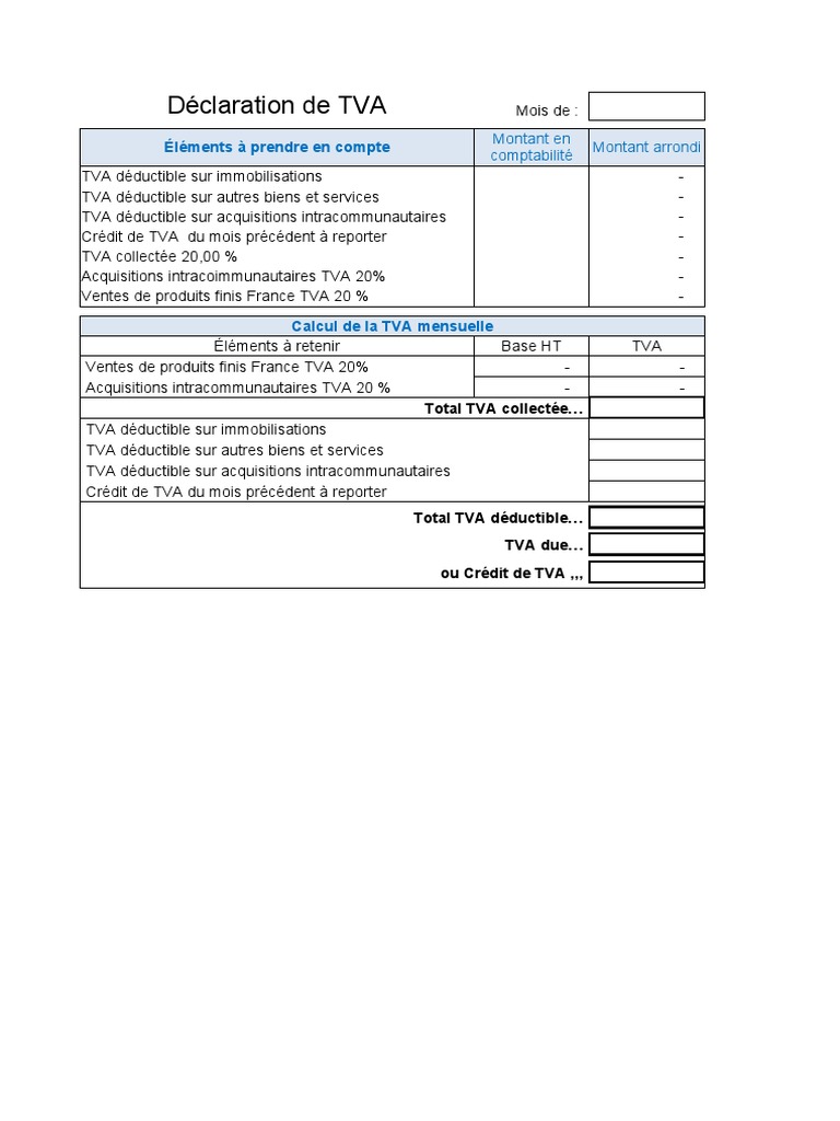 Tableau TVA | PDF