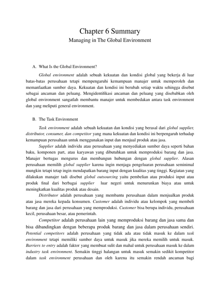 Chapter 6 & 7 Summary | PDF