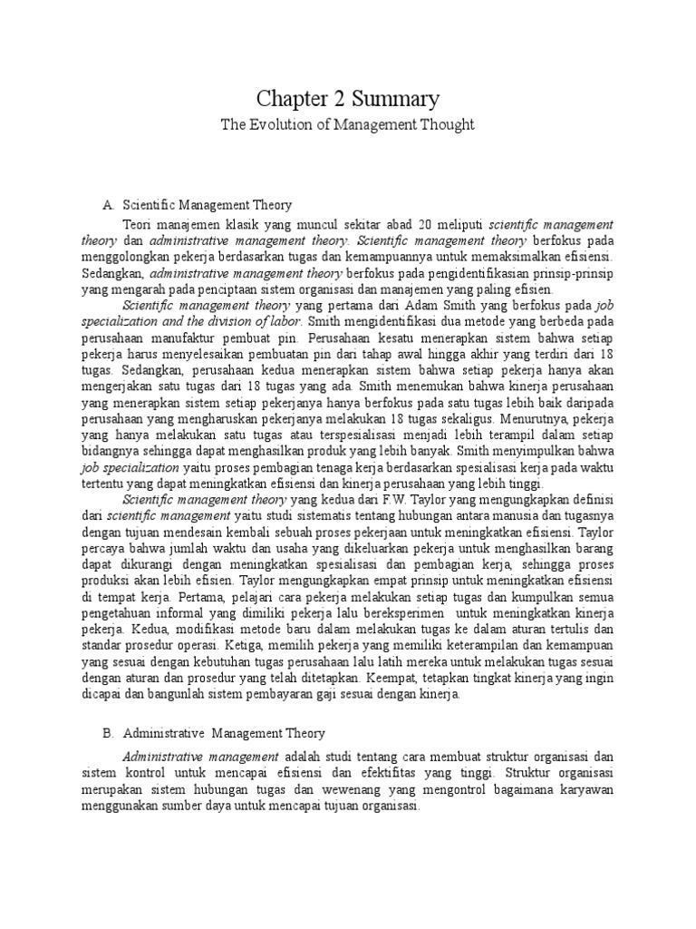 Chapter 2 Summary | PDF