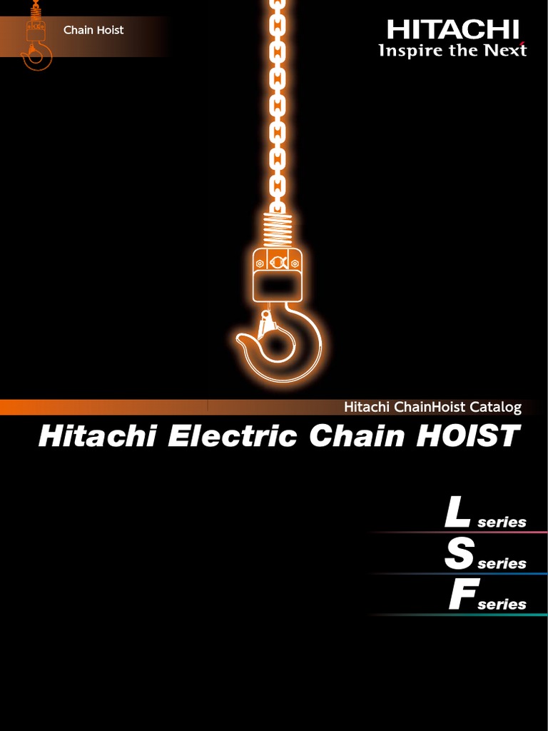 Hitachi Electric Chain HOIST | PDF | Elevator | Mains Electricity