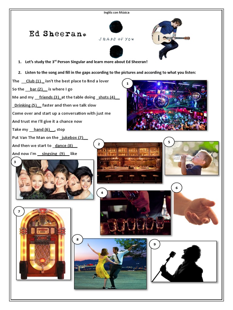 Ed Sheeran Shape of You Activity | PDF