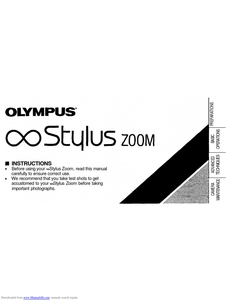 Stylus Zoom | PDF | Flash (Photography) | Camera