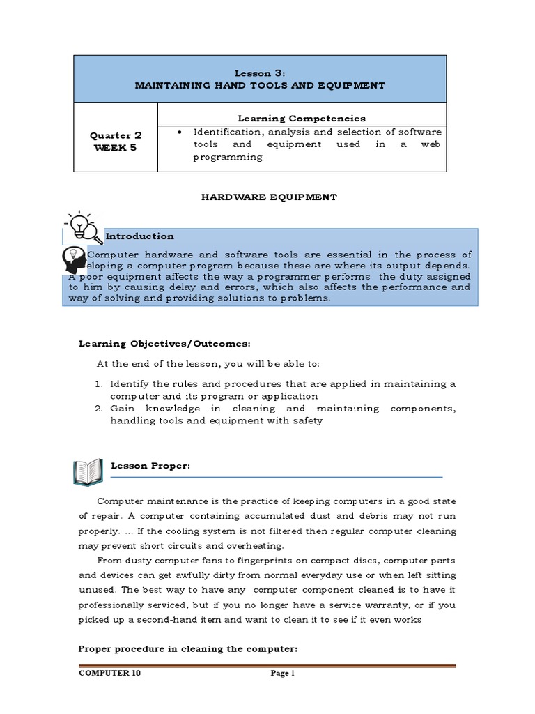 Q2 Computer 10 New Week 5 | PDF | Computer Keyboard | Computer File