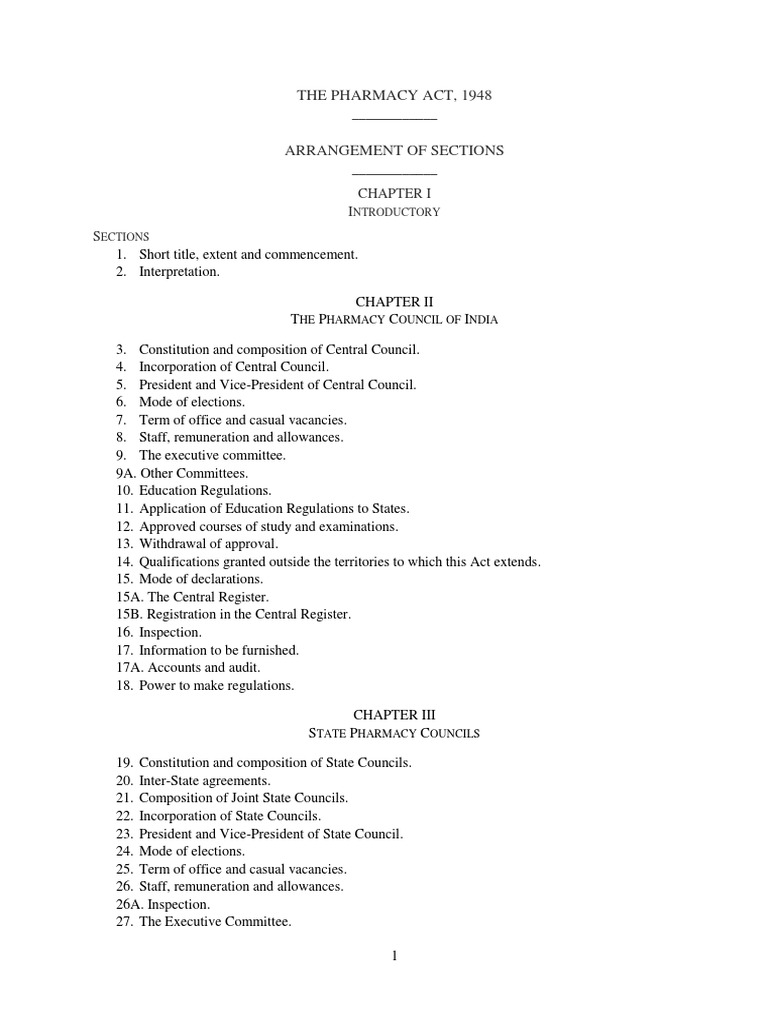 Pharmacy Act | PDF | Pharmacy | Pharmacist