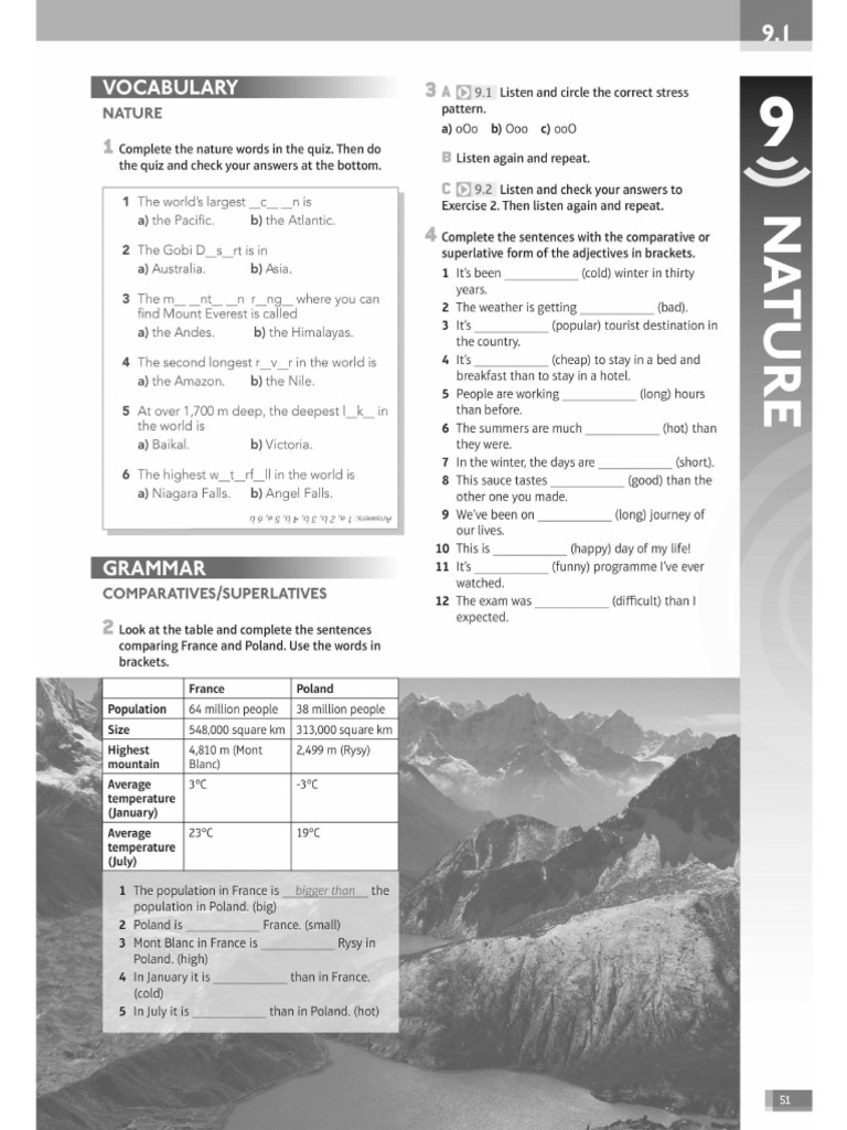 Unit 9 Nature | PDF
