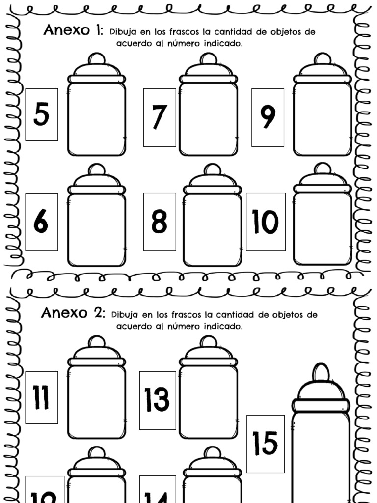 Dibuja Cantidades del 1 al 20 | PDF