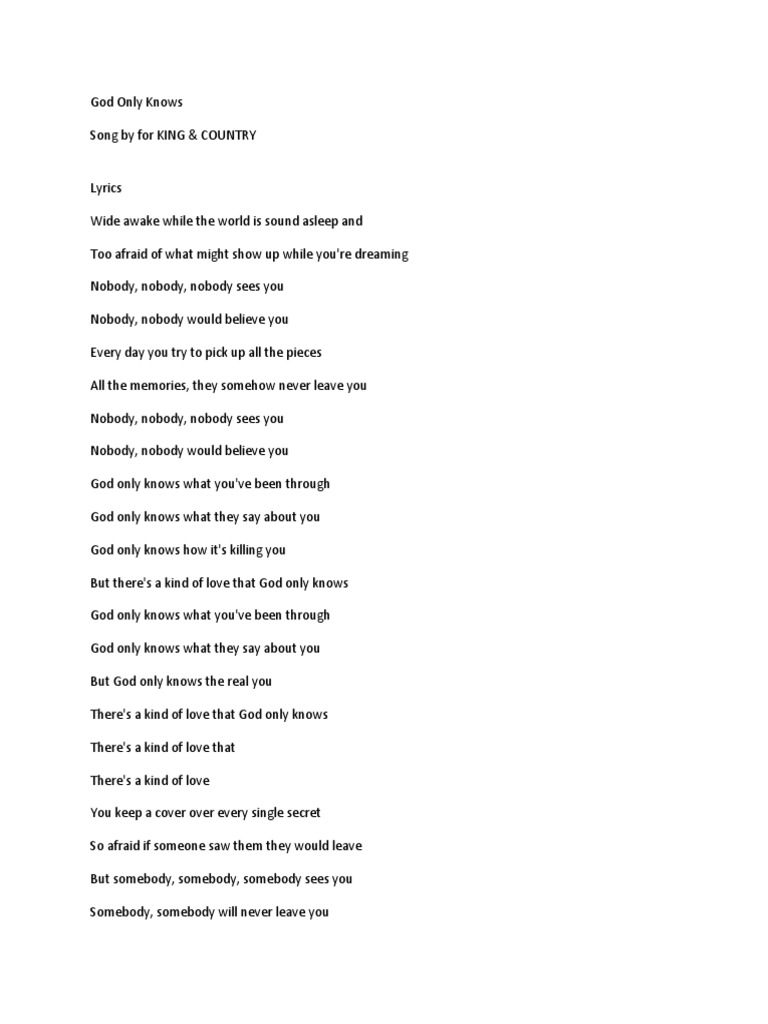 God Only Knows | PDF