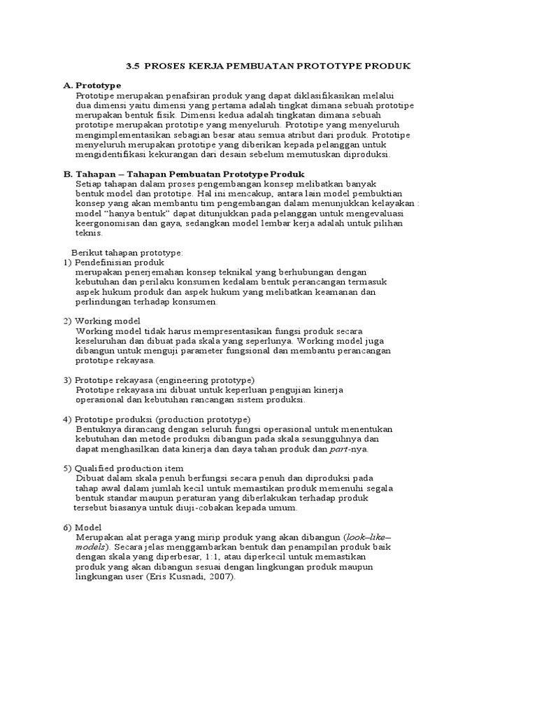 3.5. Proses Kerja Pembuatan Prototype Produk | PDF