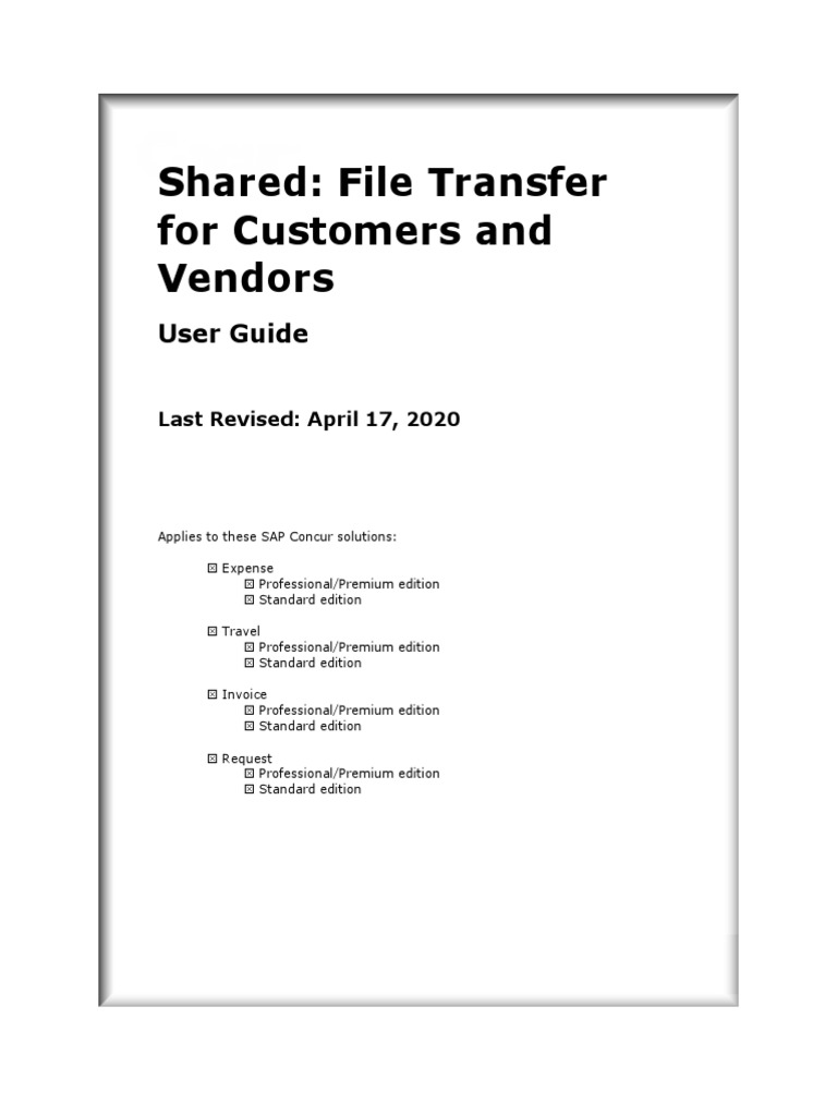 Concur File Transfer Guide PDF | PDF | File Transfer Protocol | Secure Shell
