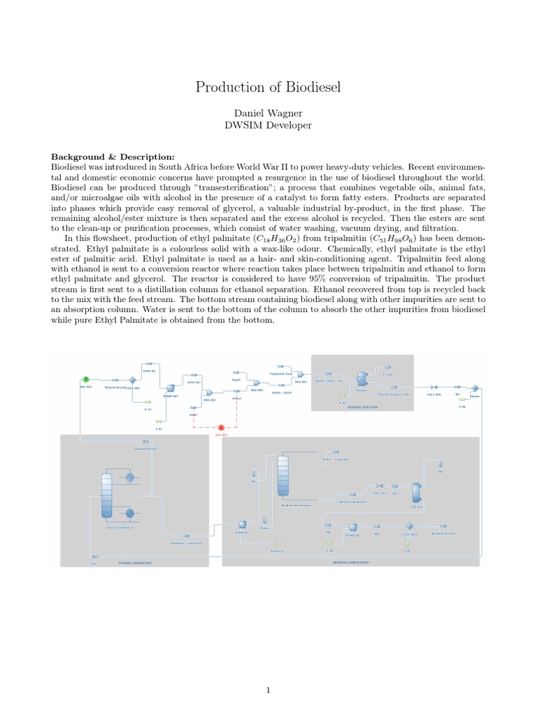 Biodiesel Production | PDF | Ethanol | Chemical Process Engineering