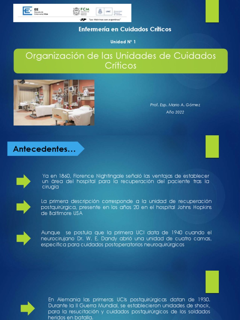 5 - Organización de La Unidades de Cuidado Crítico 2021 PDF | PDF | Medicina de Cuidados ...