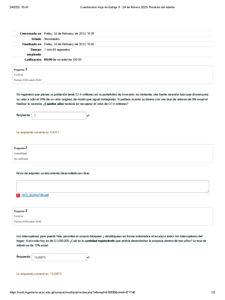 Solucionario HT3 | PDF | Economias