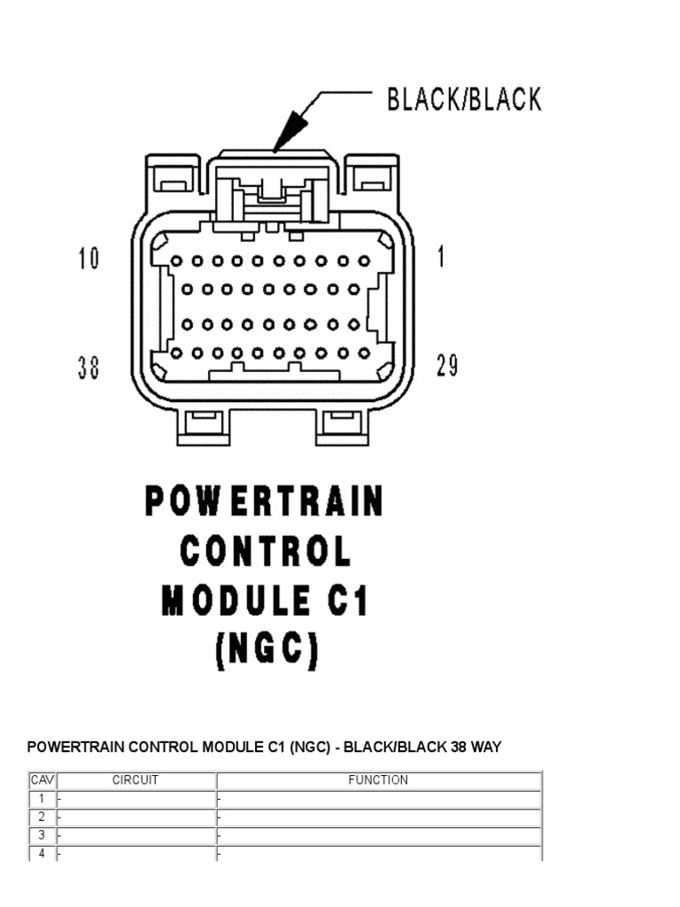 PCM C1 Connector Pinout Details | PDF | Computers