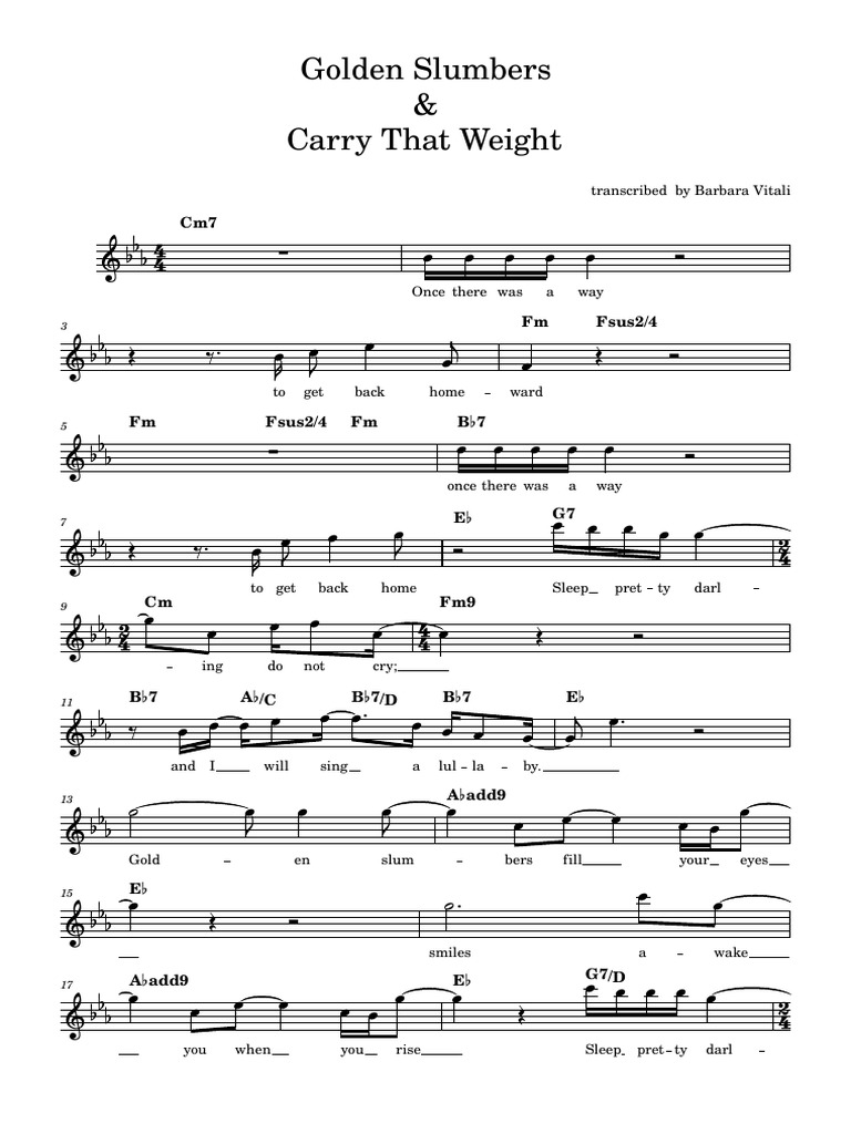 Golden Slumbers-Carry That Weight CM | PDF