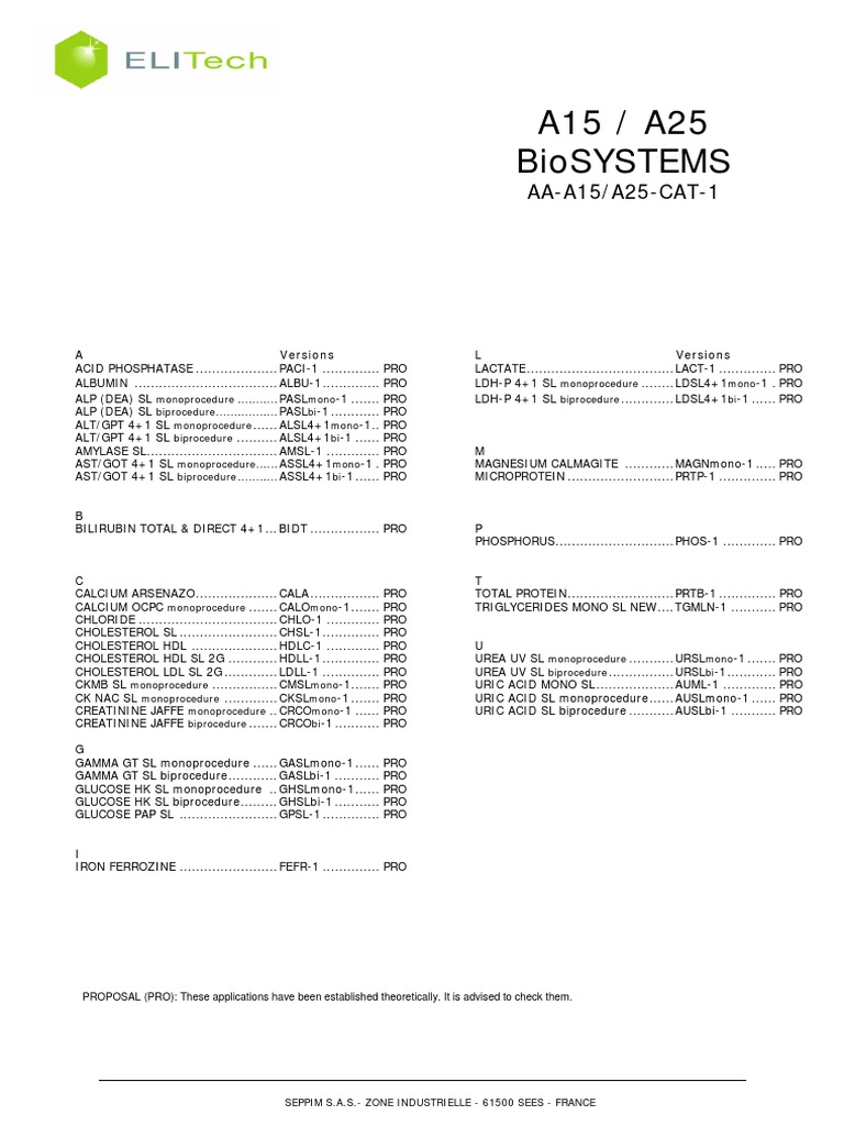 A15 Biosystems User Manual Overview | PDF | Chemical Kinetics | Temperature