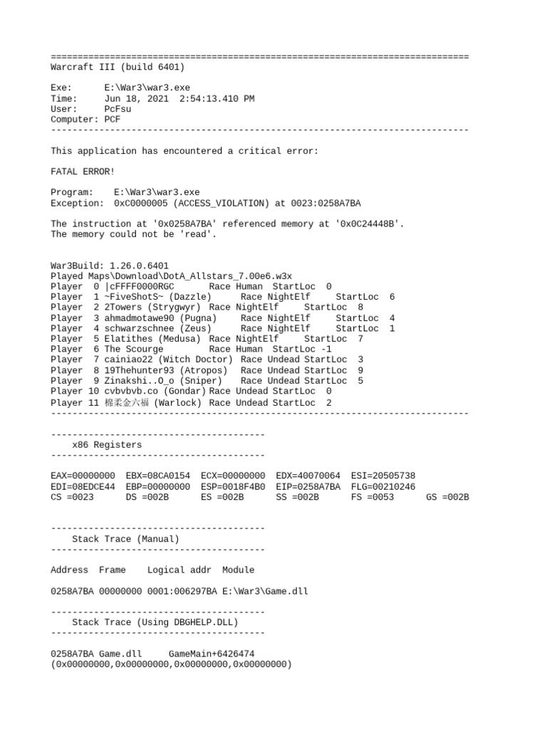 2021-06-18 14.54.13 Crash | PDF | Computer Libraries | Software