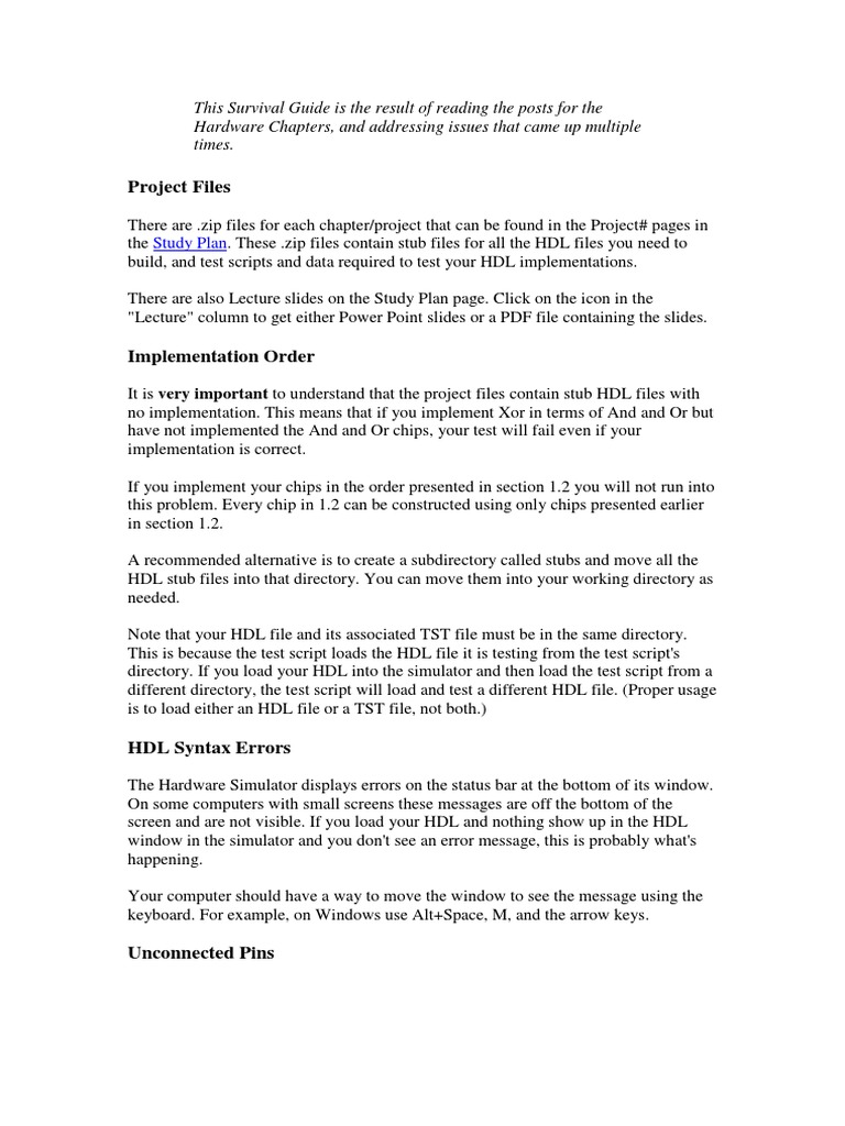 HDL Survival Guide | PDF | Hardware Description Language | Computer File