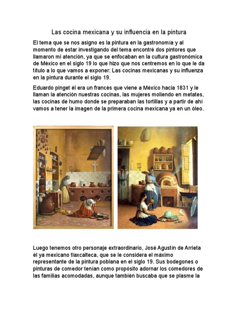 Las Cocinas Mexicanas y Su Influencia en La Pintura | PDF