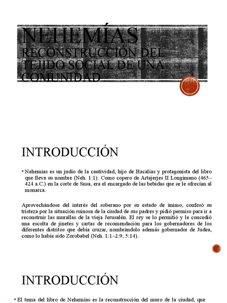 Nehemías y la Restauración Social | PDF | Jesús | Dios