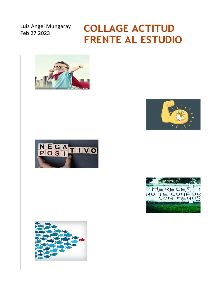 Collage Actitud Frente Al Estudio | PDF