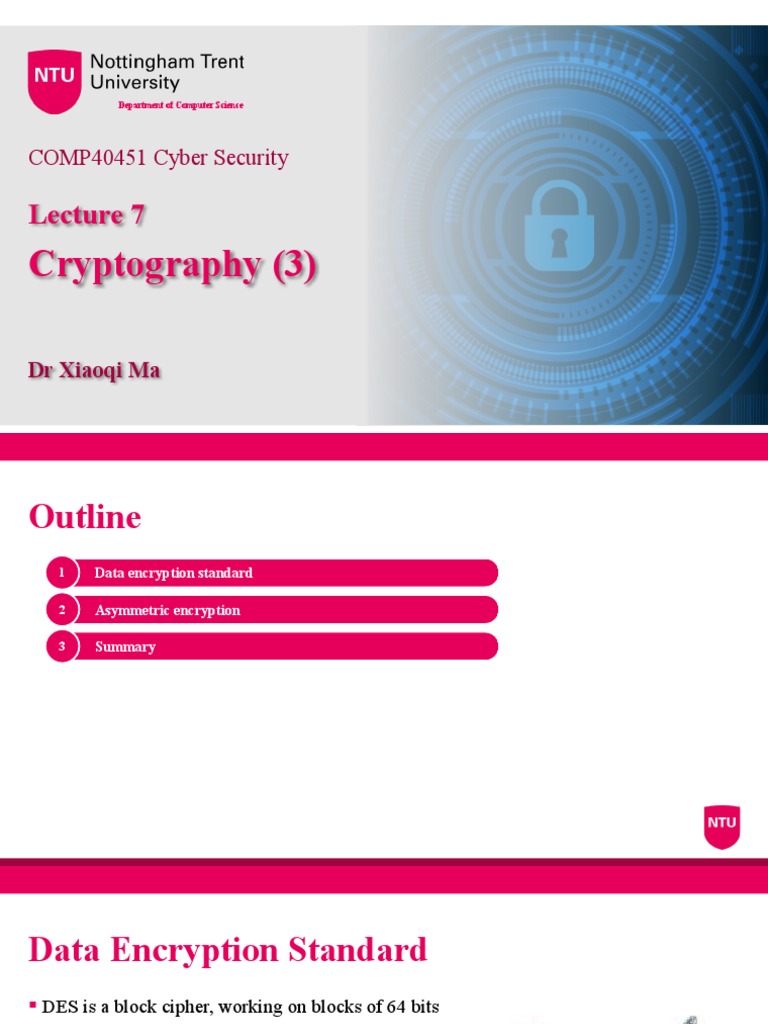 Lecture Notes 07 Pdf Public Key Cryptography Cryptography 2225