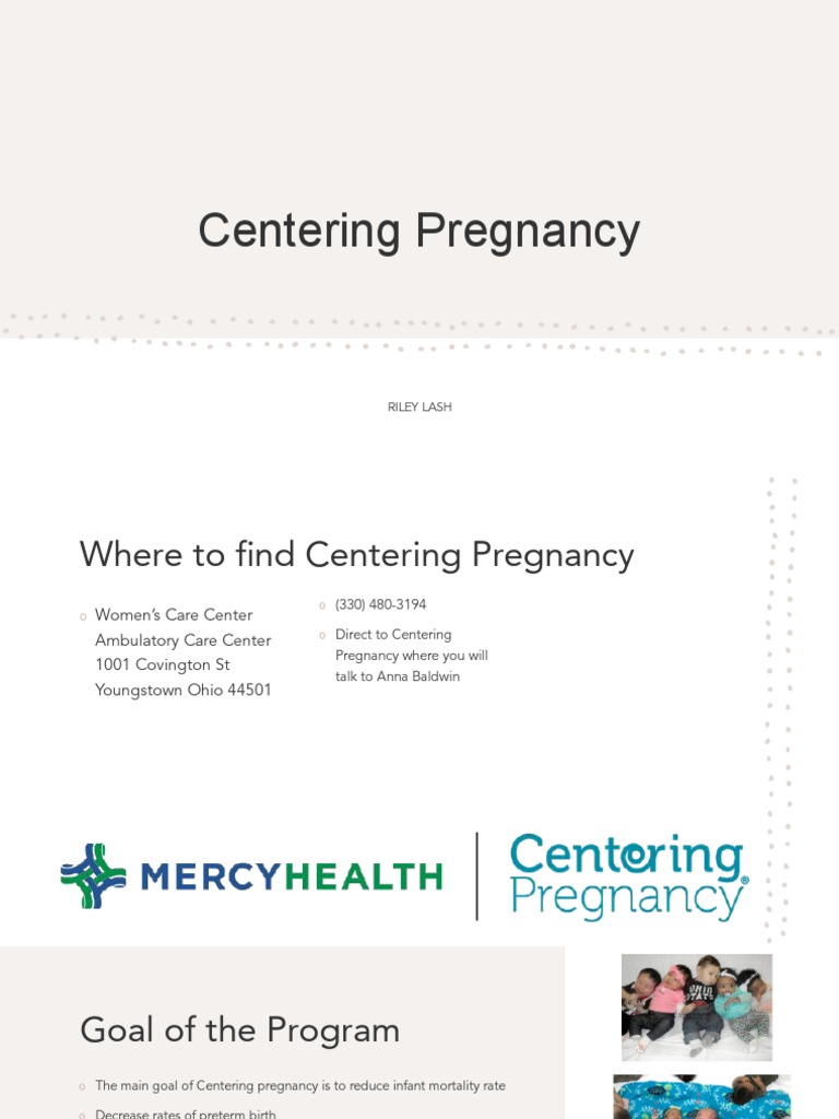 Centering Slide Show | PDF | Pregnancy | Infant Mortality