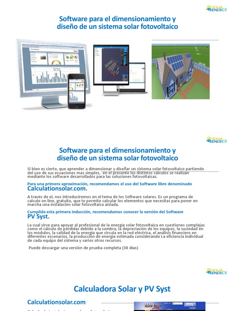 Calculadora Solar Y Pvsyst Pdf | Pdf | Fotovoltaica | Sistema Fotovoltaico