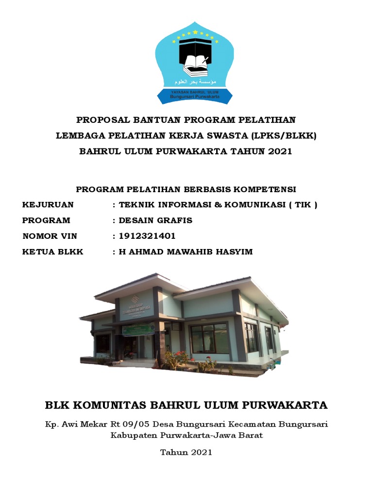 Proposal Bantuan Pelatihan TIK 2021 | PDF | Bisnis