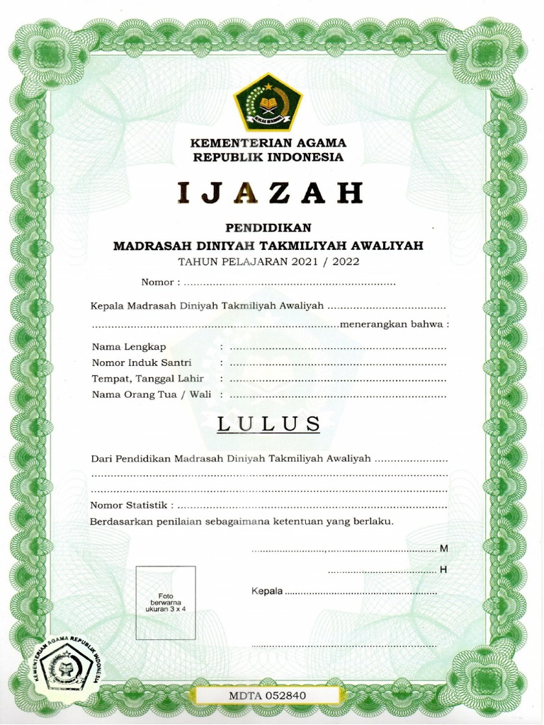 Ijazah Mdta | PDF