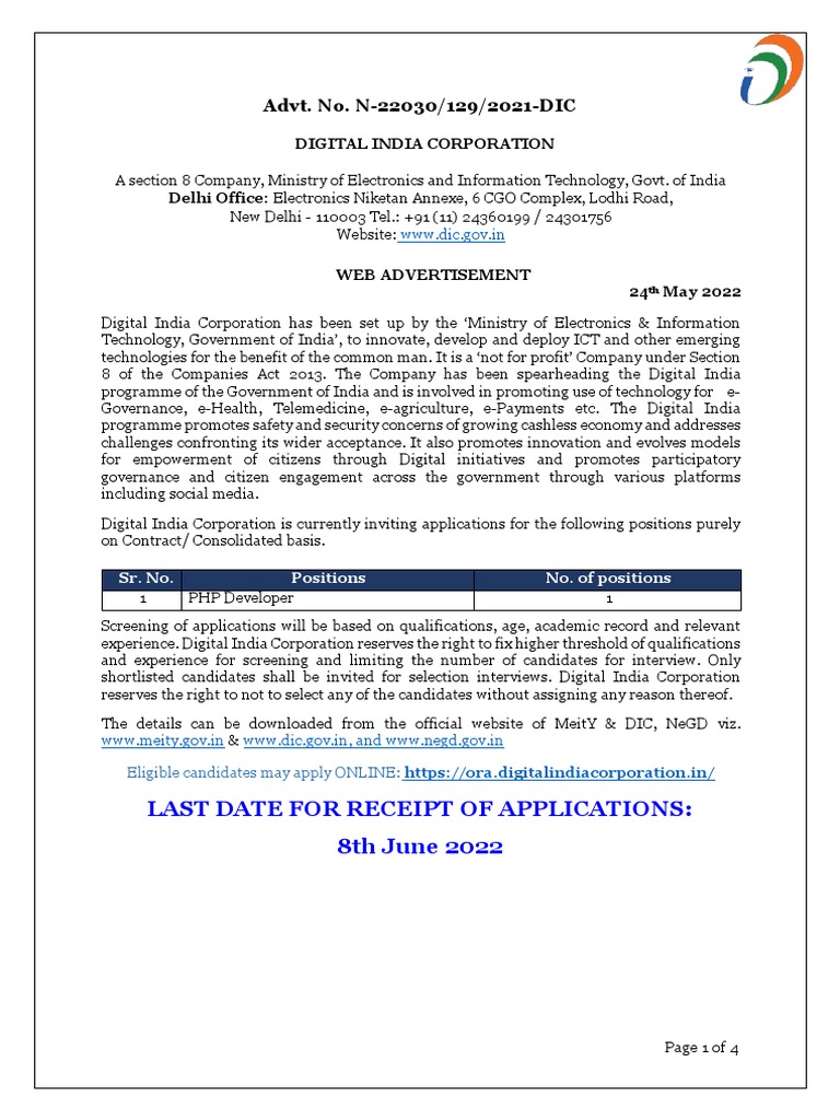 Advertisement For PHP-Developer PDF | PDF | World Wide Web | Internet & Web