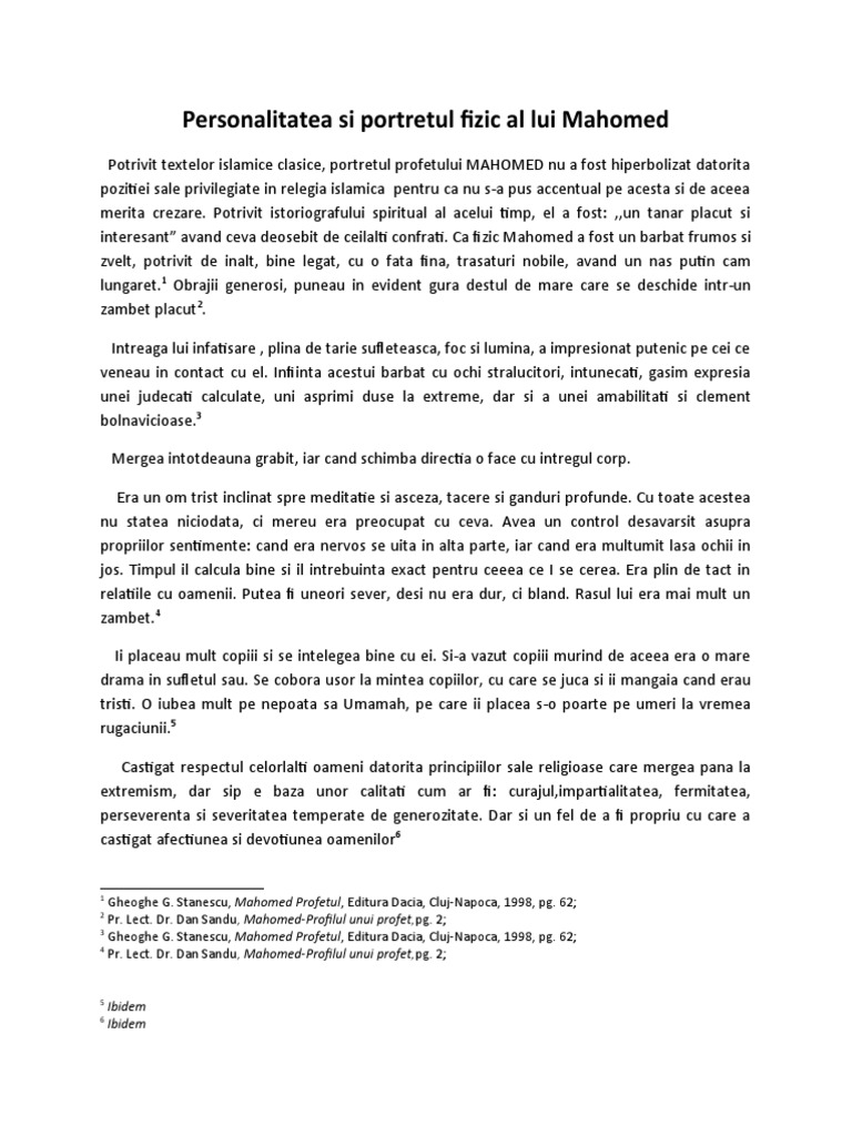 Portretul Fizic Al Lui Mahomed | PDF