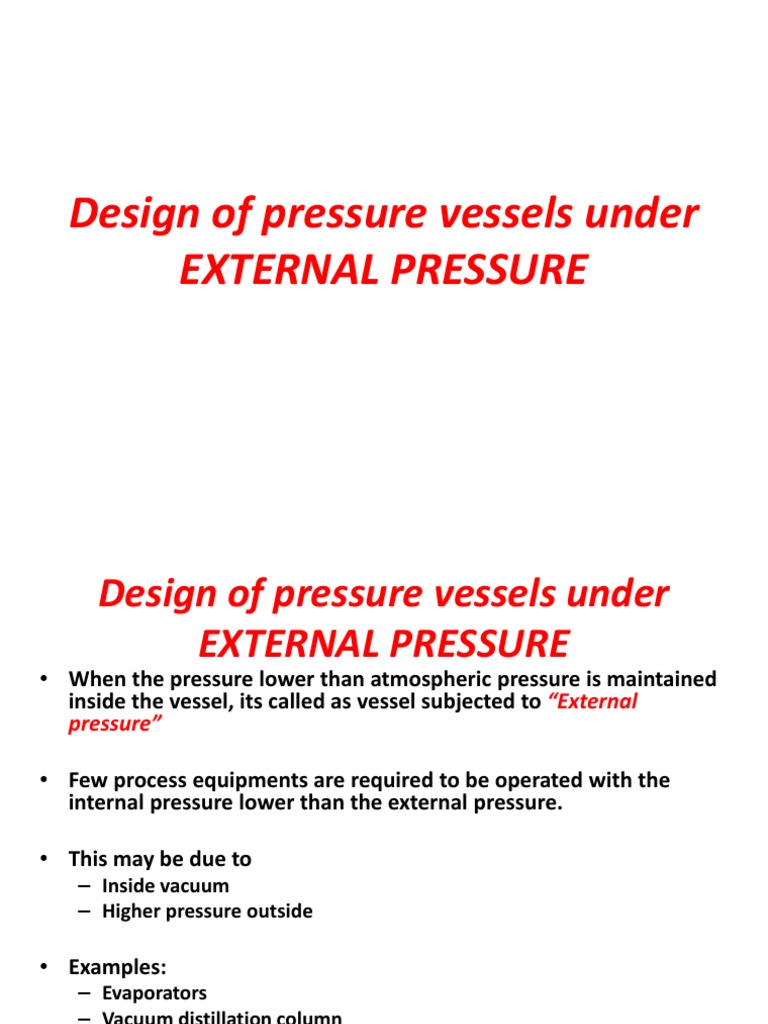 Pressure Vessel - External Pressure | Download Free PDF | Pressure | Vacuum