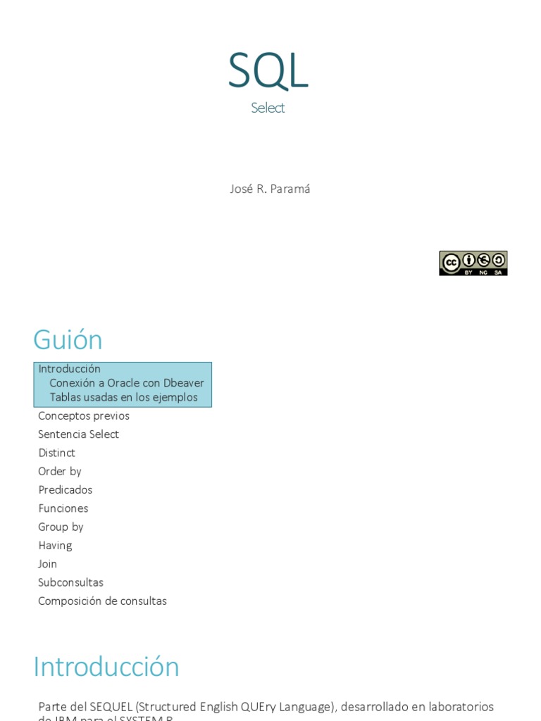 Introducción a SQL y consultas básicas | PDF | SQL | Bases de datos