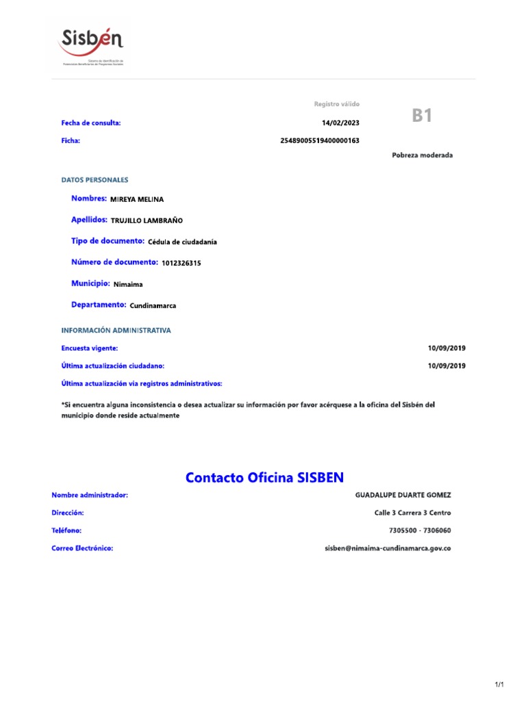 MIREYA MELINA TRUJILLO LAMBRAñO - Documento de Identificación PDF | PDF