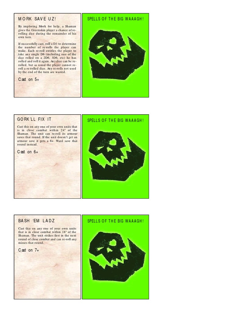 Big Waaagh Magic Cards | Download Free PDF | Gaming | Tabletop Games Big Waaagh Magic Cards | Download Free PDF | Gaming | Tabletop Games