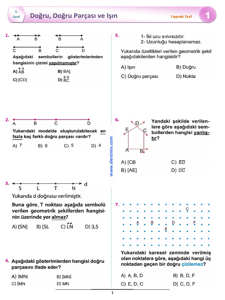 1 Dogru Dogru Parcasiisin 1 | PDF