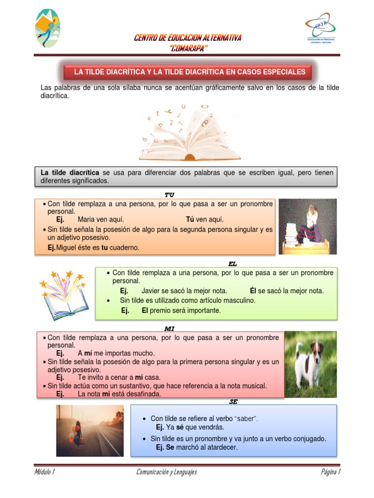 Uso de la Tilde Diacrítica y Casos Especiales | PDF | Mecánica del ...