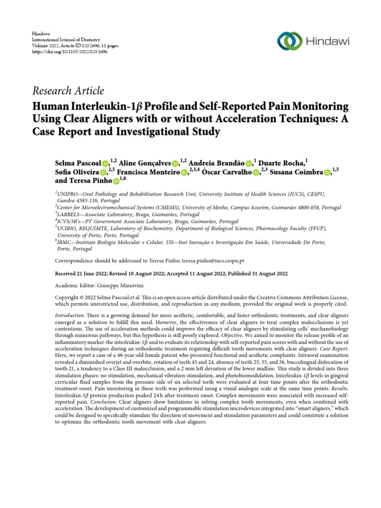Human Interleukin-1Profile and Self-Reported Pain Monitoring | PDF